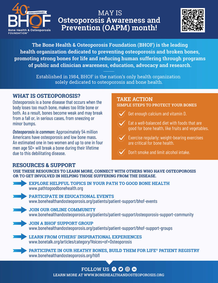 Osteoporosis Awareness & Prevention Month