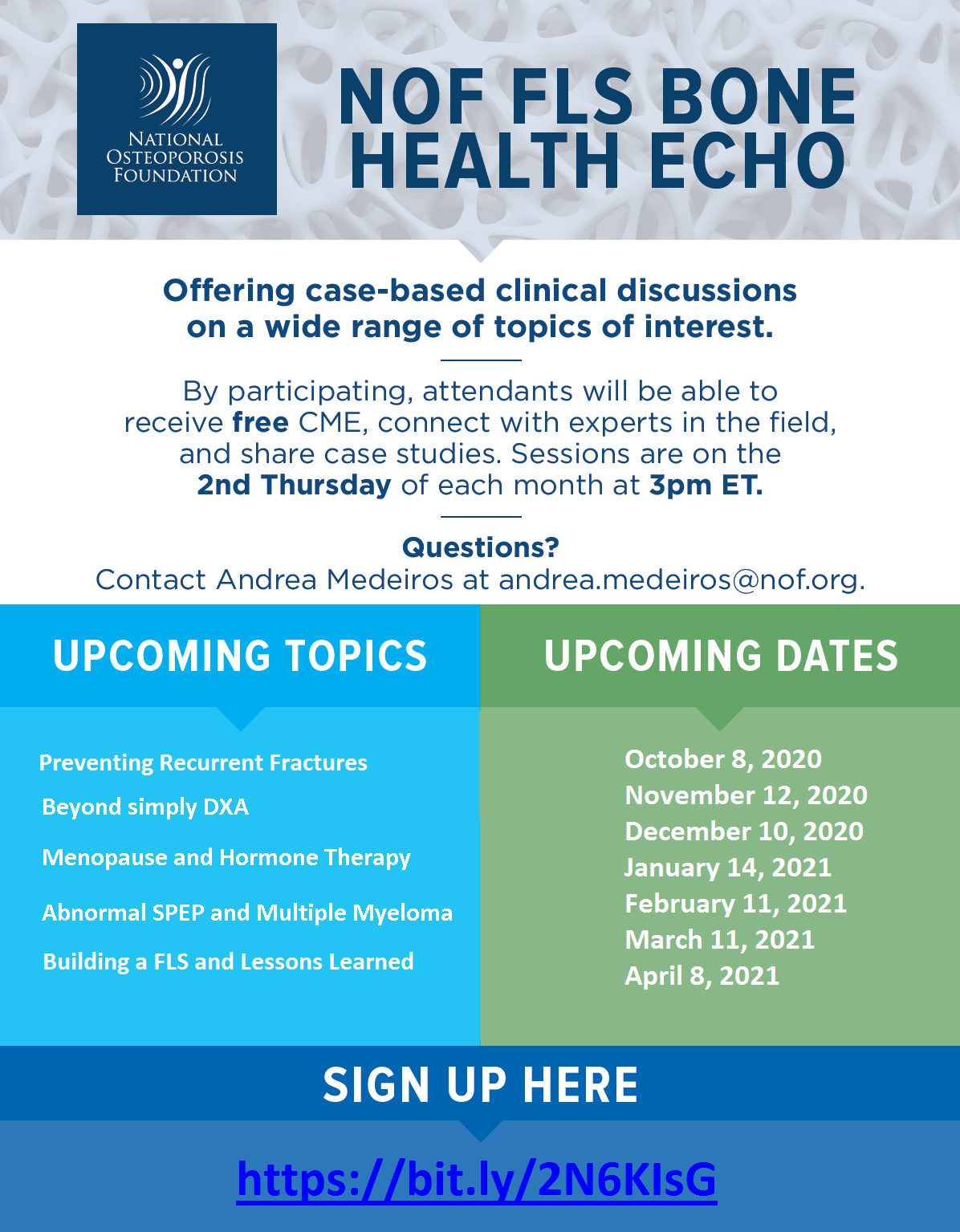 NOF FLS Bone Health ECHO Flyer 9.28.20 - Bone Health & Osteoporosis ...